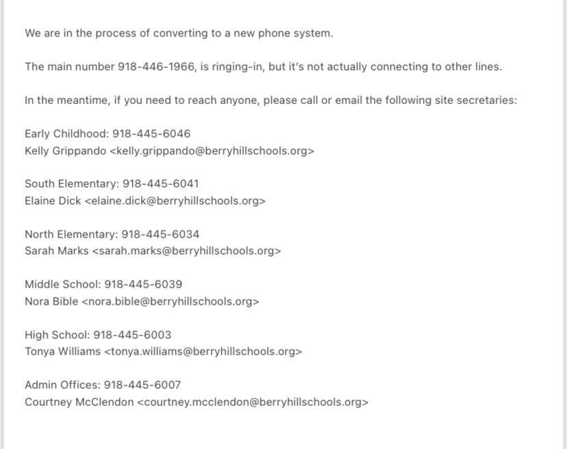 Berryhill Public Schools : Home