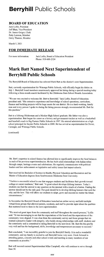 Berryhill Public Schools : Home